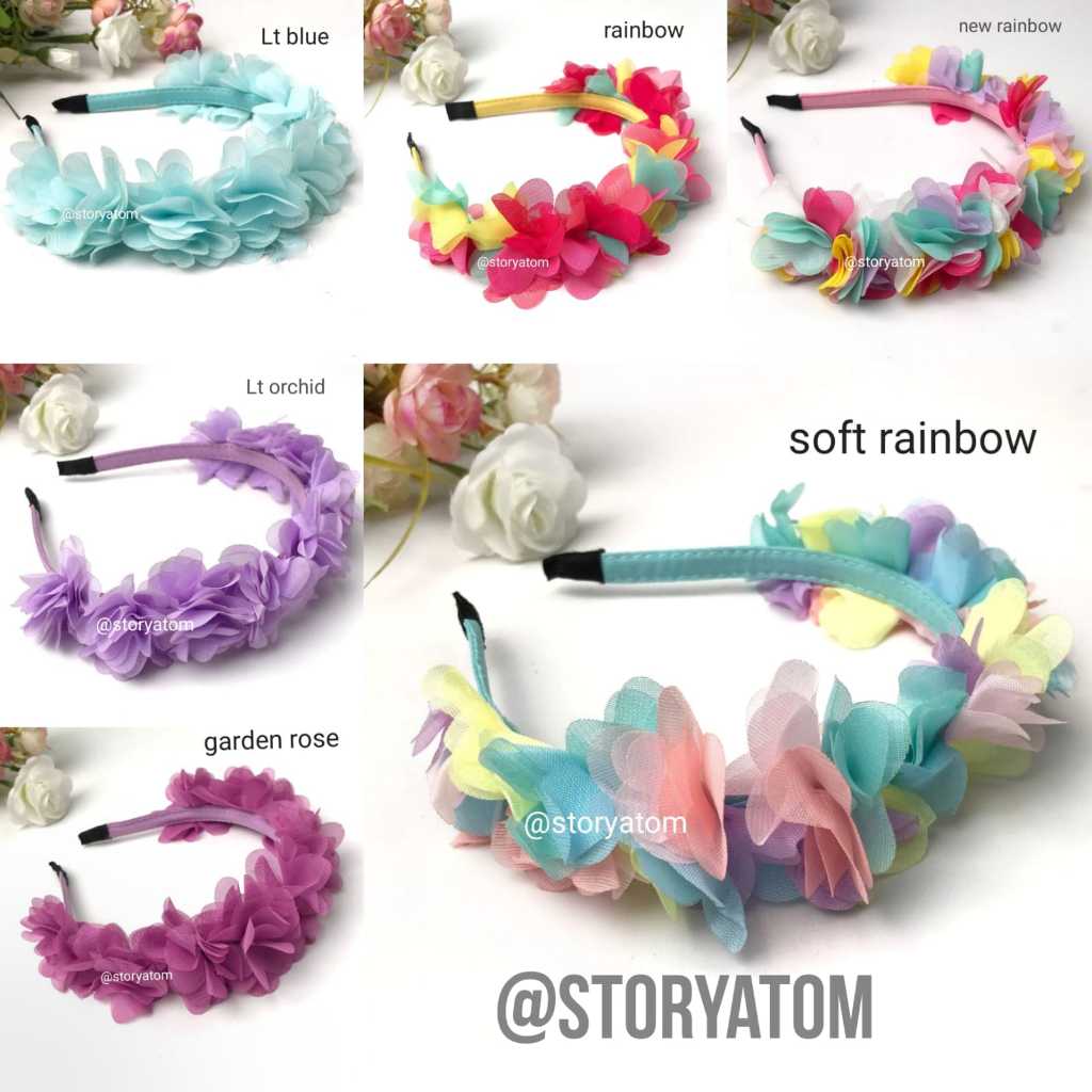 Jual PER 1 BIJI - BANDO BUNGA FRILL / BANDO PESTA ULANG TAHUN / BANDO ...