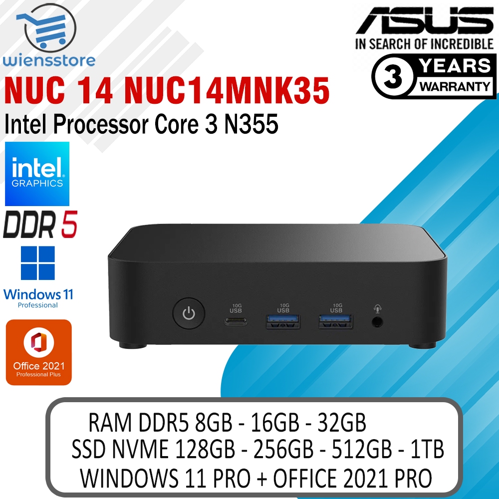 Jual MINI PC ASUS NUC 14 Essential Intel Core 3 N355 FULLSET WIN11 +OFFICE+RAM +SSD |ASUS NUC 14 ...