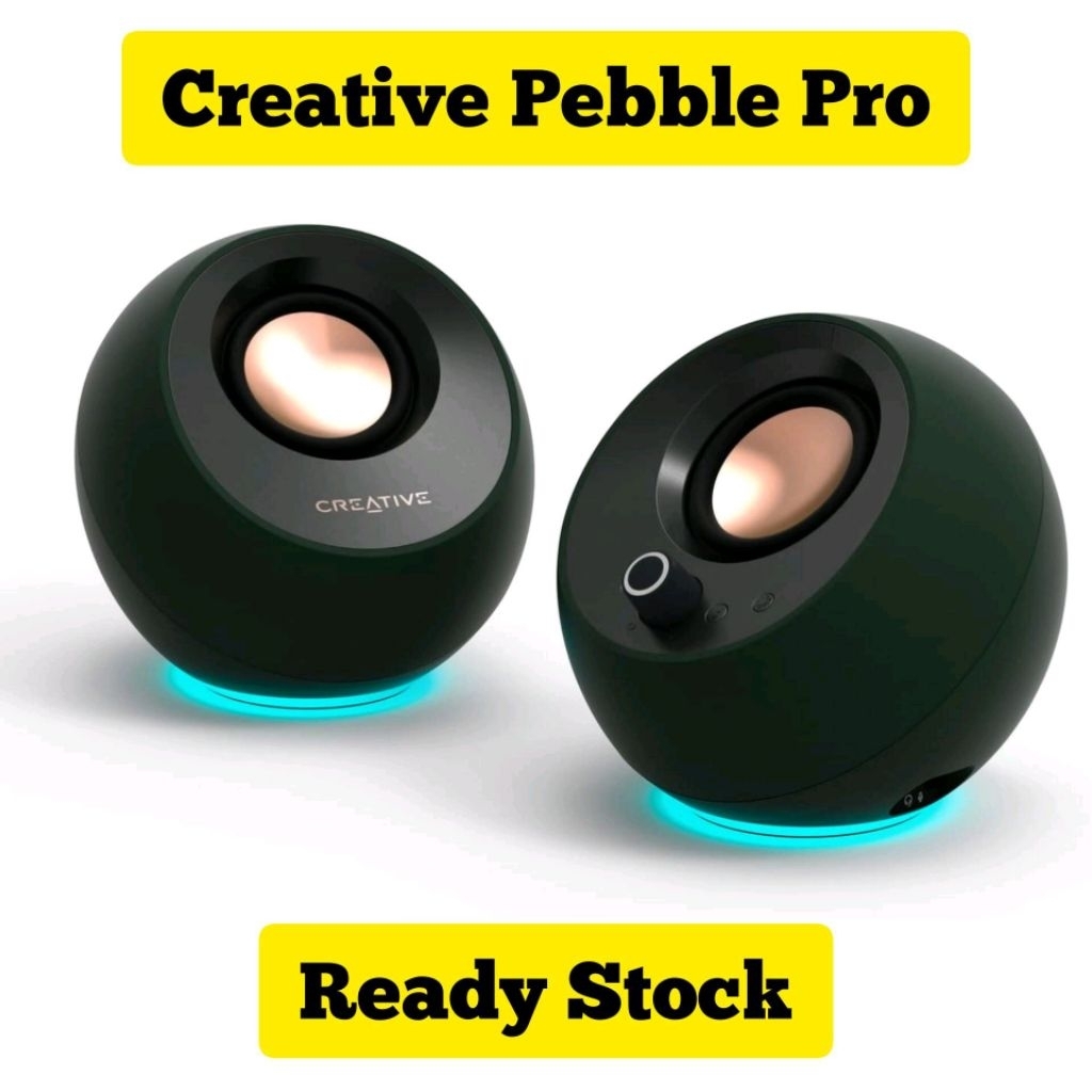 Jual Creative Pebble Pro Gaming Speaker Bluetooth Customizable RGB ...