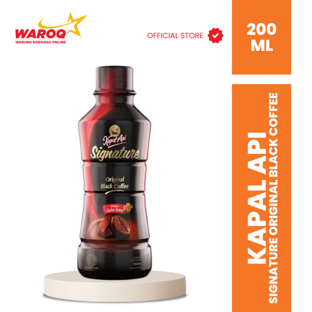 Jual KAPAL API SIGNATURE ORIGINAL BLACK COFFEE 200ML BOTOL (DUS ...