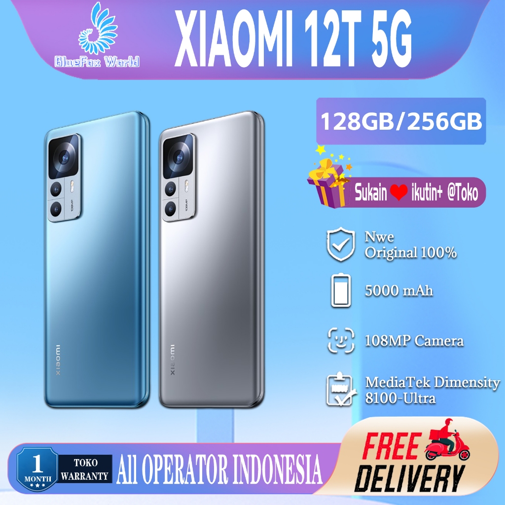 Jual XIAOMI 12T 5G NEW ORIGINAL100% INTER Ram 8/128GB 8/256GB NFC ...
