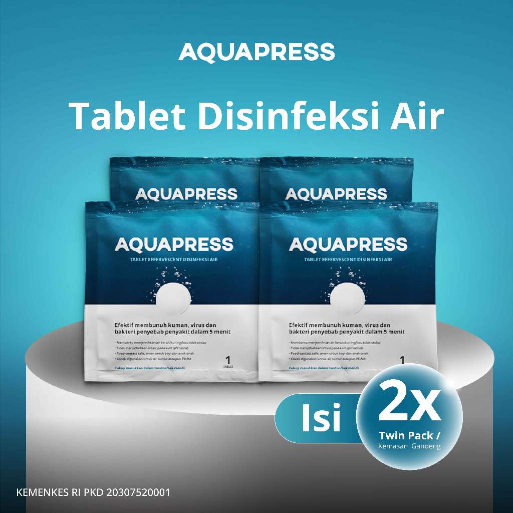 Jual Aquapress Tablet Disinfeksi Air - 2x Twin Packs | Shopee Indonesia