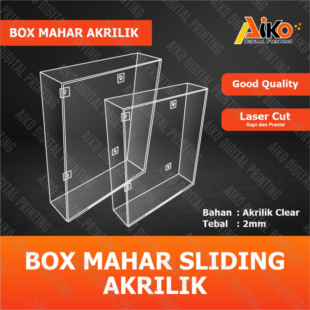 Jual BOX MAHAR AKRILIK 30X40 30X30 | FRAME MAHAR AKRILIK SLIDING ...
