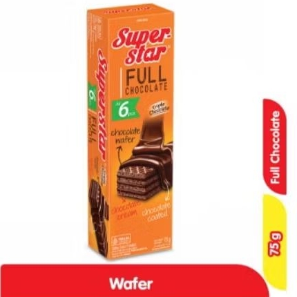 Jual SUPERSTAR WAFER TRIPLE CHOCOLATE BOX 75g | Shopee Indonesia