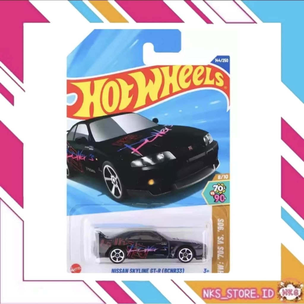 Jual Hot wheels Nissan Skyline HKS GT-R R33 Hitam Hotwheels BCNR33 2025 ...