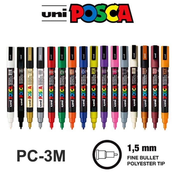 Jual KODE A36I Uni Posca PC3M Marker Pen Fine Tip Waterproof | Shopee Indonesia