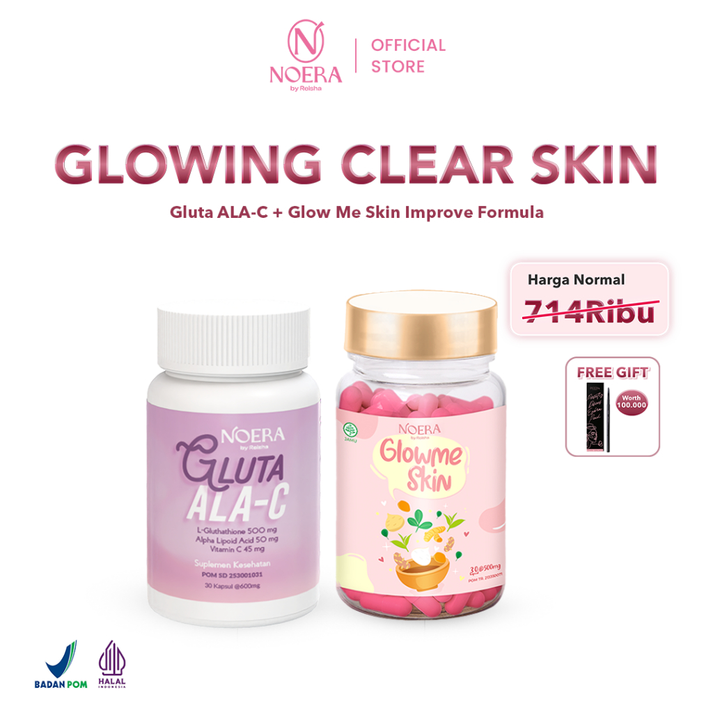 Jual Noera Bundling Glowing Clear Skin | Gluta ALA-C & Glow Me Skin ...