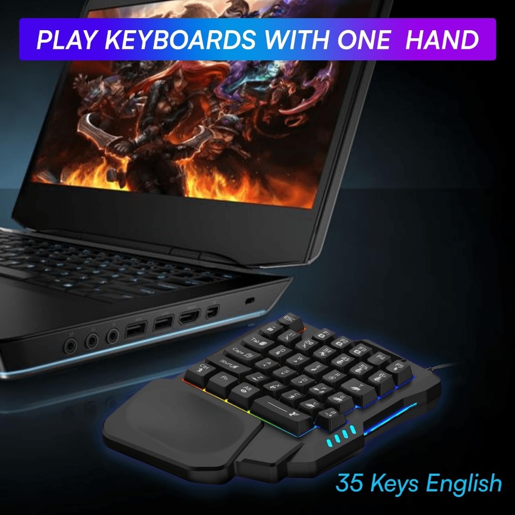 Jual Mini Keyboard Gaming RGB Mechanical 35 Key | Shopee Indonesia