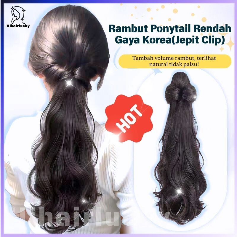 Jual Wig Poni Rendah Korean Style - Natural Like Real Hair /Easy Clip ...