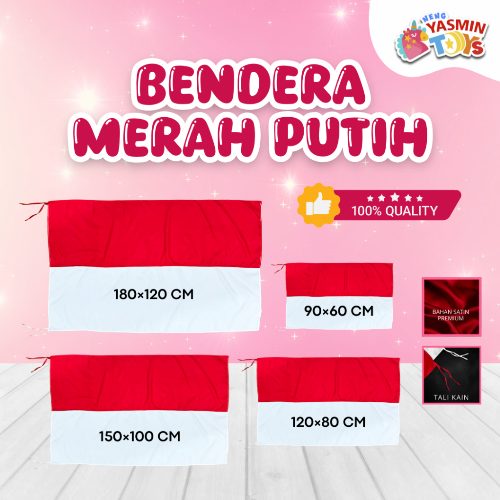 Jual Bendera Indonesia Merah Putih Semua Ukuran – Bahan Satin Tebal ...