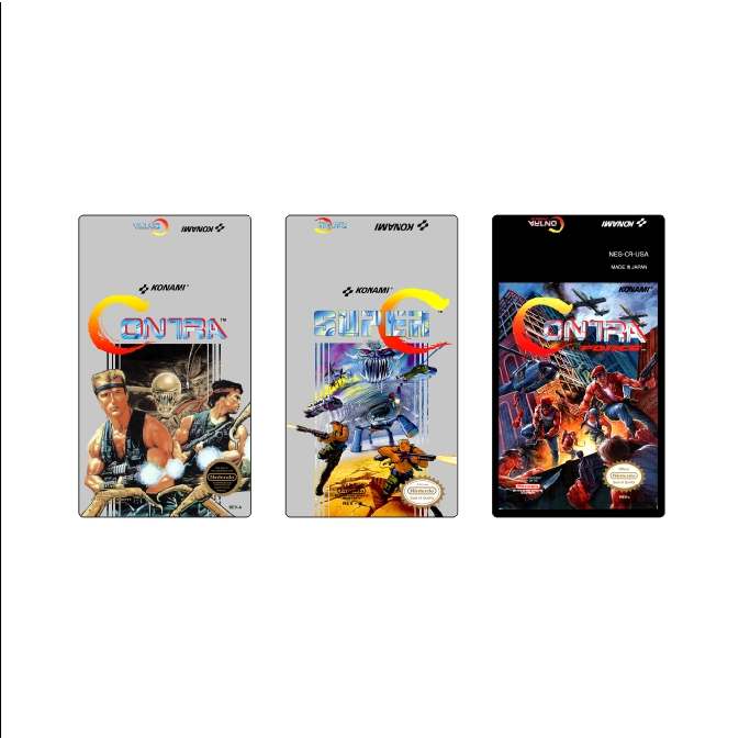Jual Stiker “Label Kaset NES” Jadul Game “Super Contra Force 1 2 3 ...