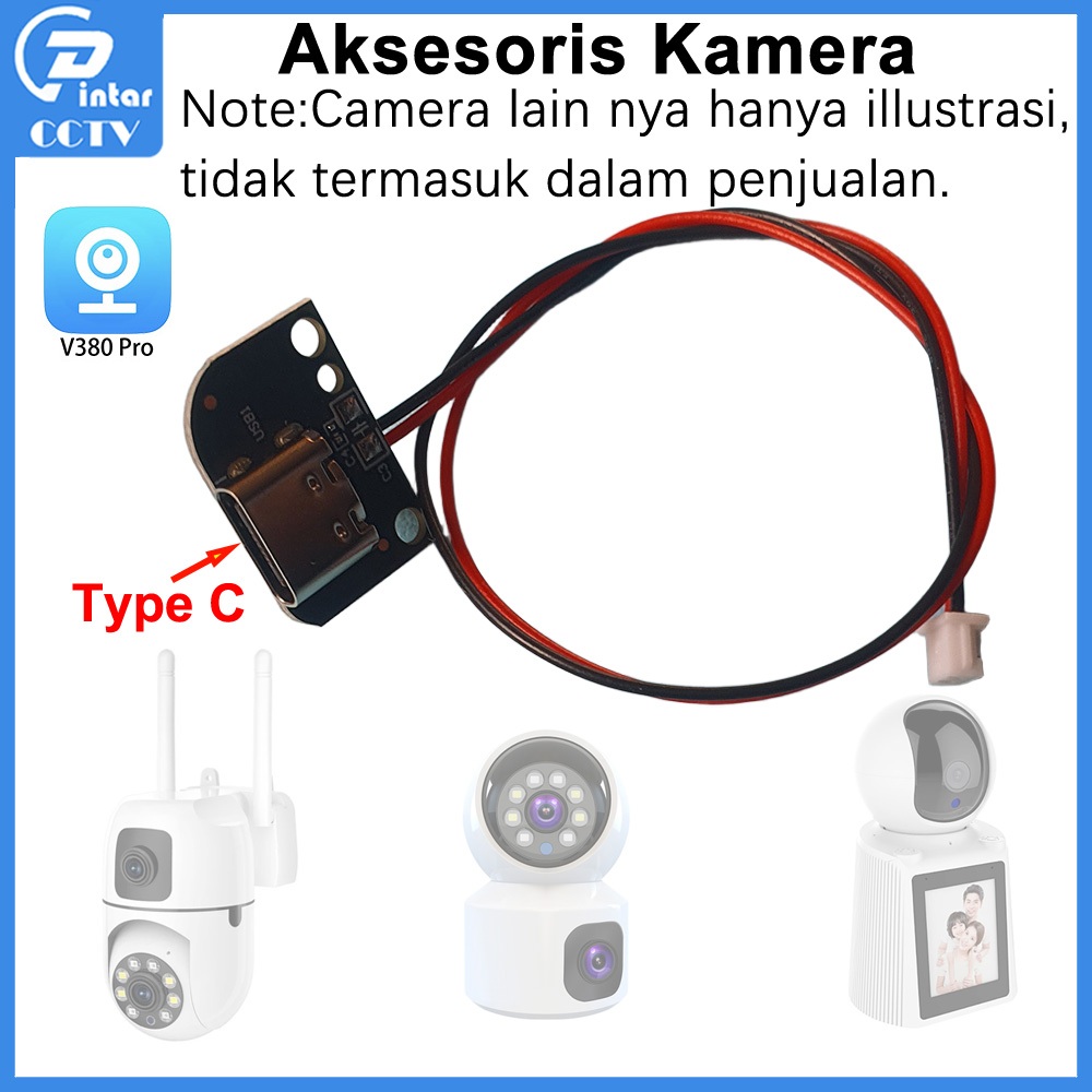 Jual Asli Colokan Type C Mesin IP Camera CCTV Sumber Daya listrik Mesin ...