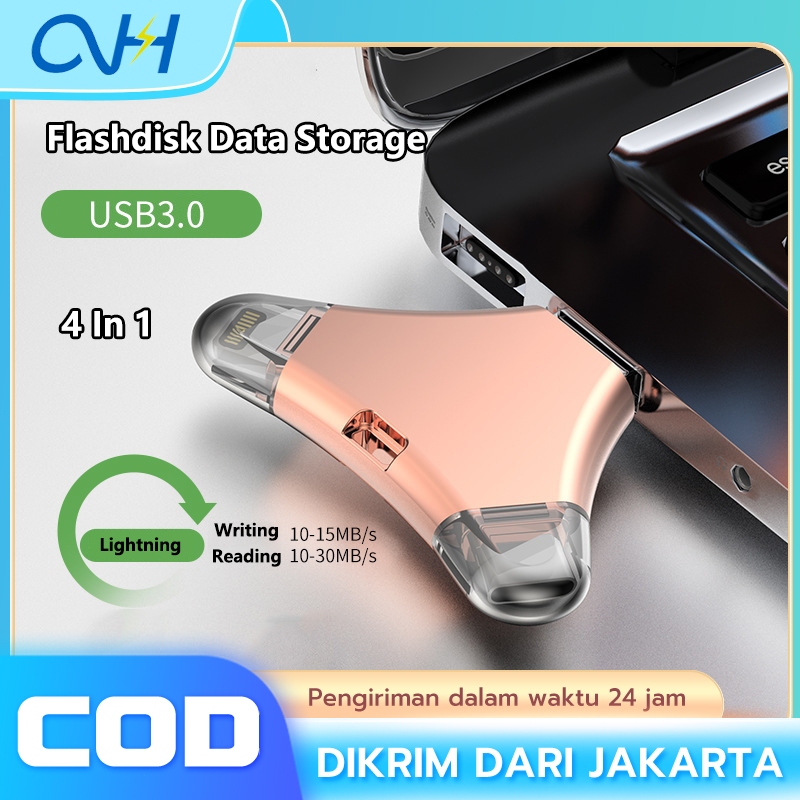 Jual Flash drive for iphone, flash drive 4 in 1 high speed external memory for phone/tablet ...