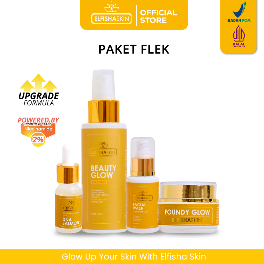 Jual Elfisha Skin - Paket Flek ( Face mist, Foundy Glow, Sabun , Serum ...