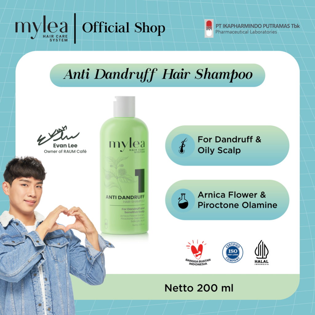 Jual Mylea Anti Dandruff Shampoo 200ml for Oily & Dandruff Hair ...