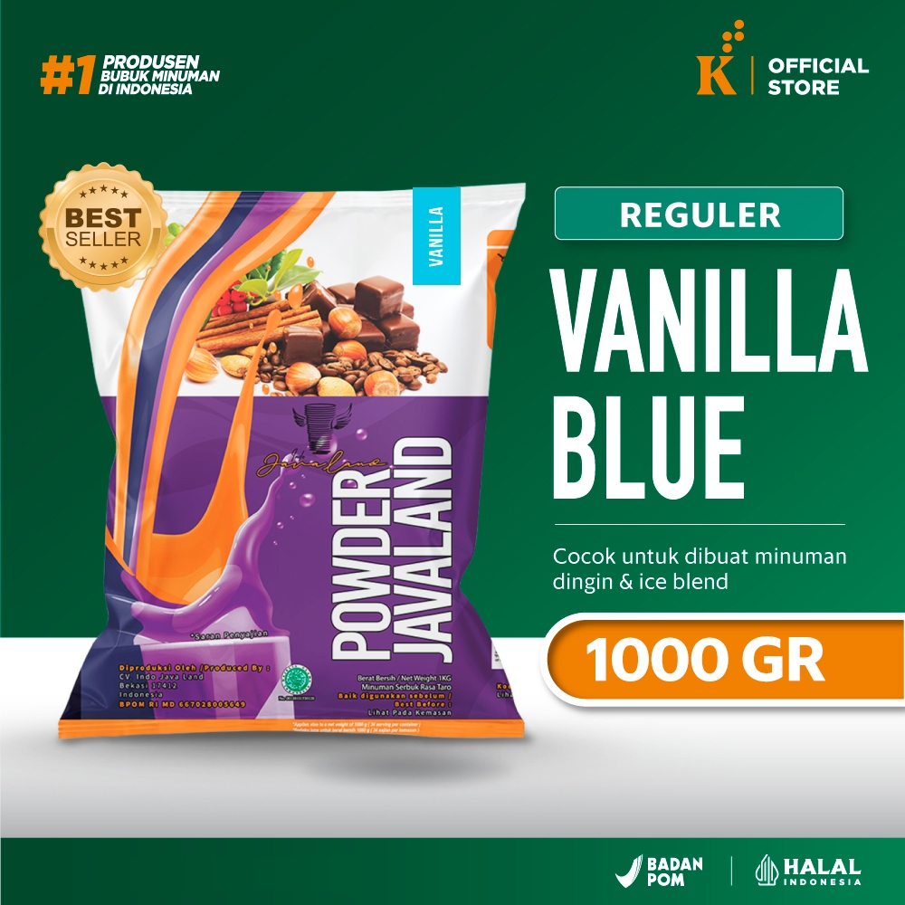 Jual Bubuk Minuman Powder Vanilla Blue Javaland 1 kg | Shopee Indonesia