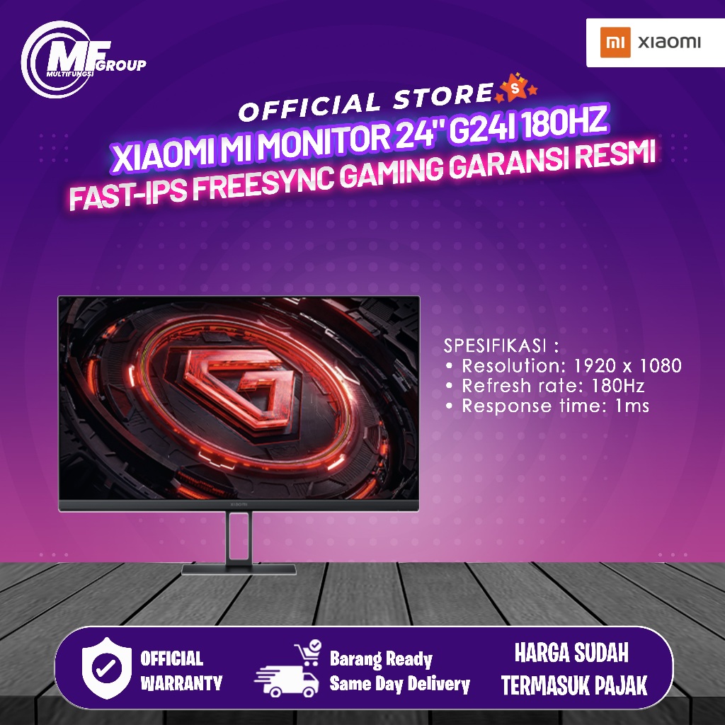 Jual Xiaomi Mi Monitor 24" G24i 180Hz | G24I 2026 200Hz Fast-IPS ...
