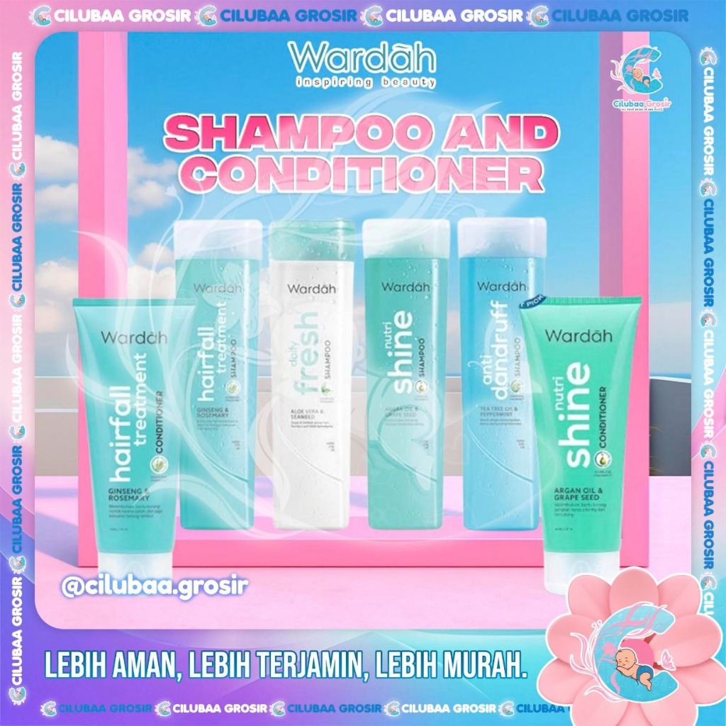 Jual Wardah Shampoo & Conditioner 170mL || Daily Fresh Hairfall ...