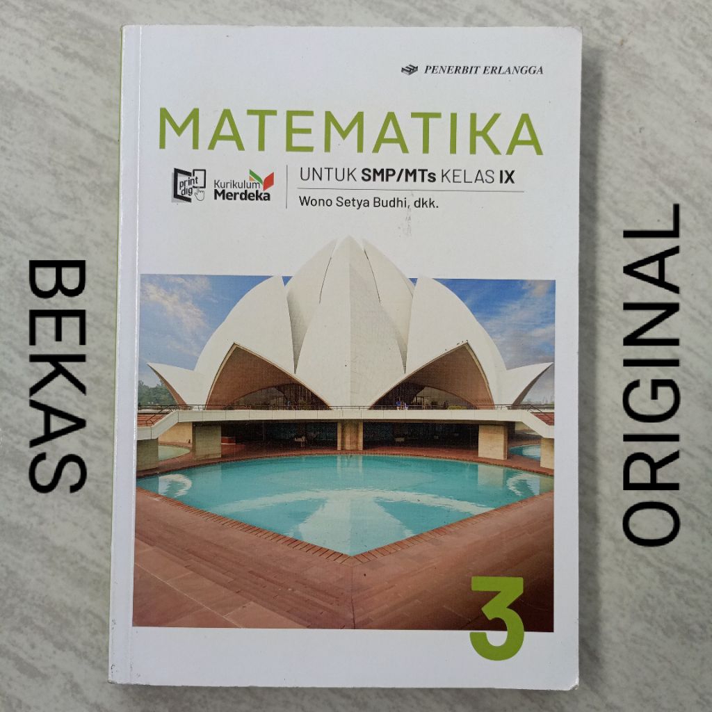 Jual Buku MTK Matematika Kelas 9 IX 3 III SMP MTS Penerbit Erlangga Kurikulum Merdeka - Wono ...