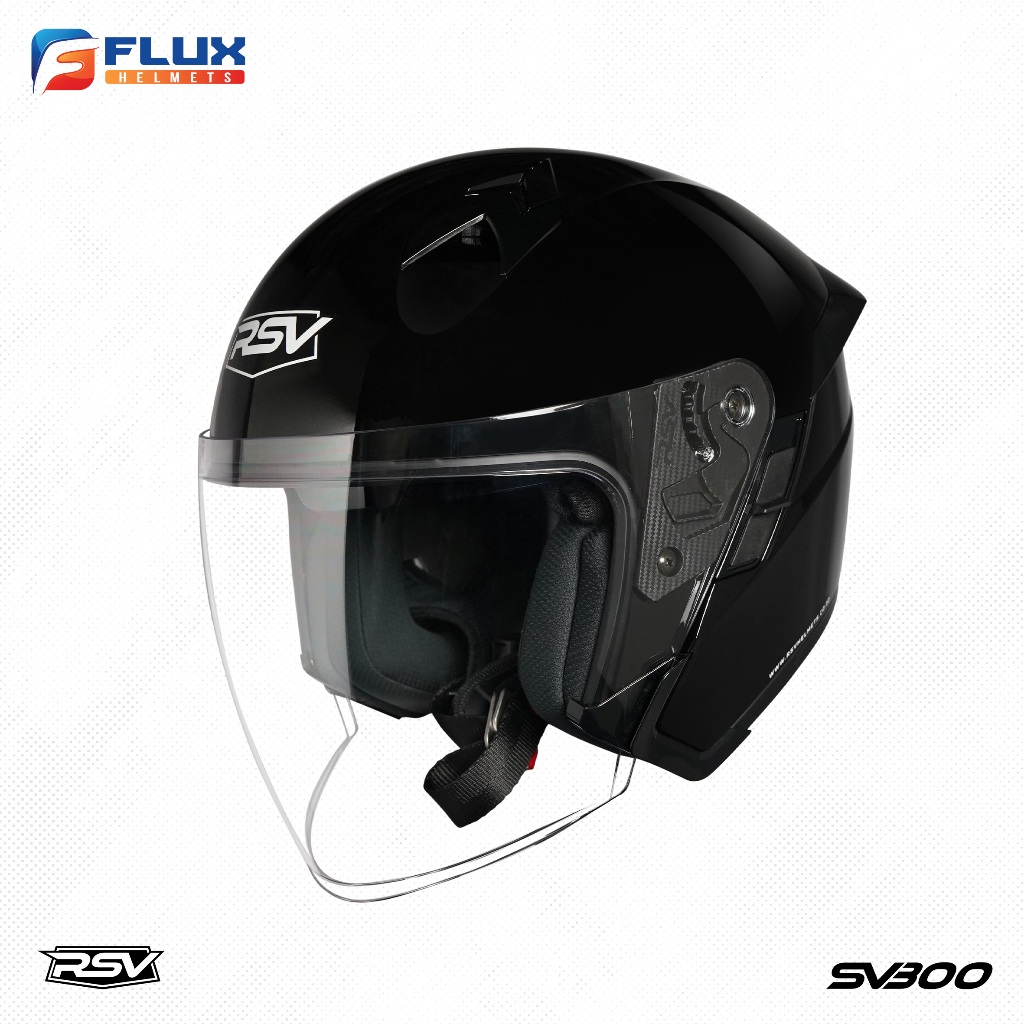 Jual [ORIGINAL RSV] Helm RSV SV300 Black Glossy Double Visor - Helm ...
