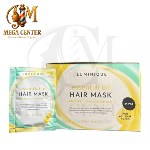 Jual Luminique Hair Mask Essential Oil 1 Box isi 24pc | Shopee Indonesia