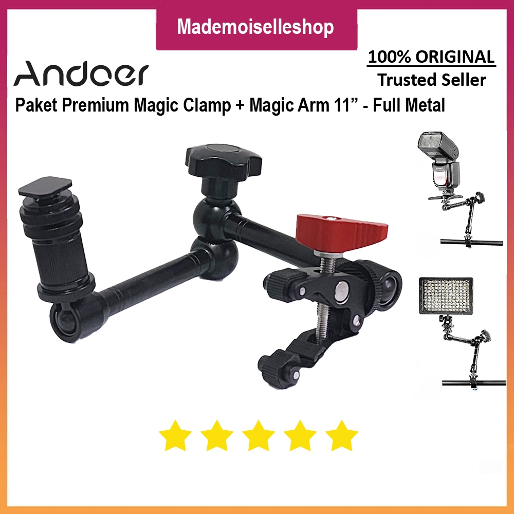 Jual Paket Articulating Magic Arm 11inch + Super Magic Clamp D-1420 ...