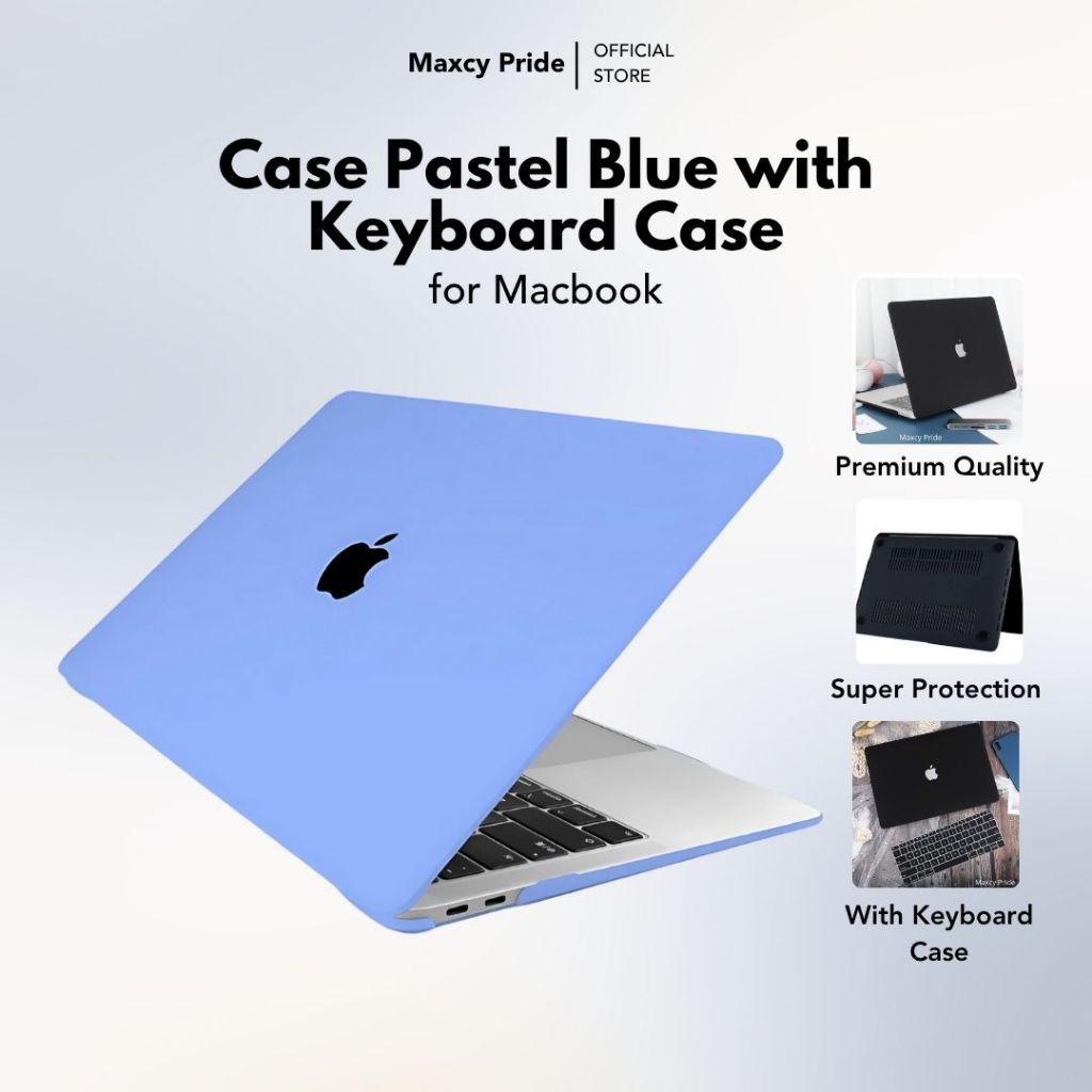 Jual Case Macbook Air M1 Pastel Blue Soft Premium Casing macbook ...