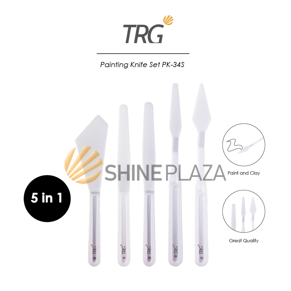Jual TRG Plastic Painting Knife Clay Tool Cake Set 5 in 1 PK-34S ...