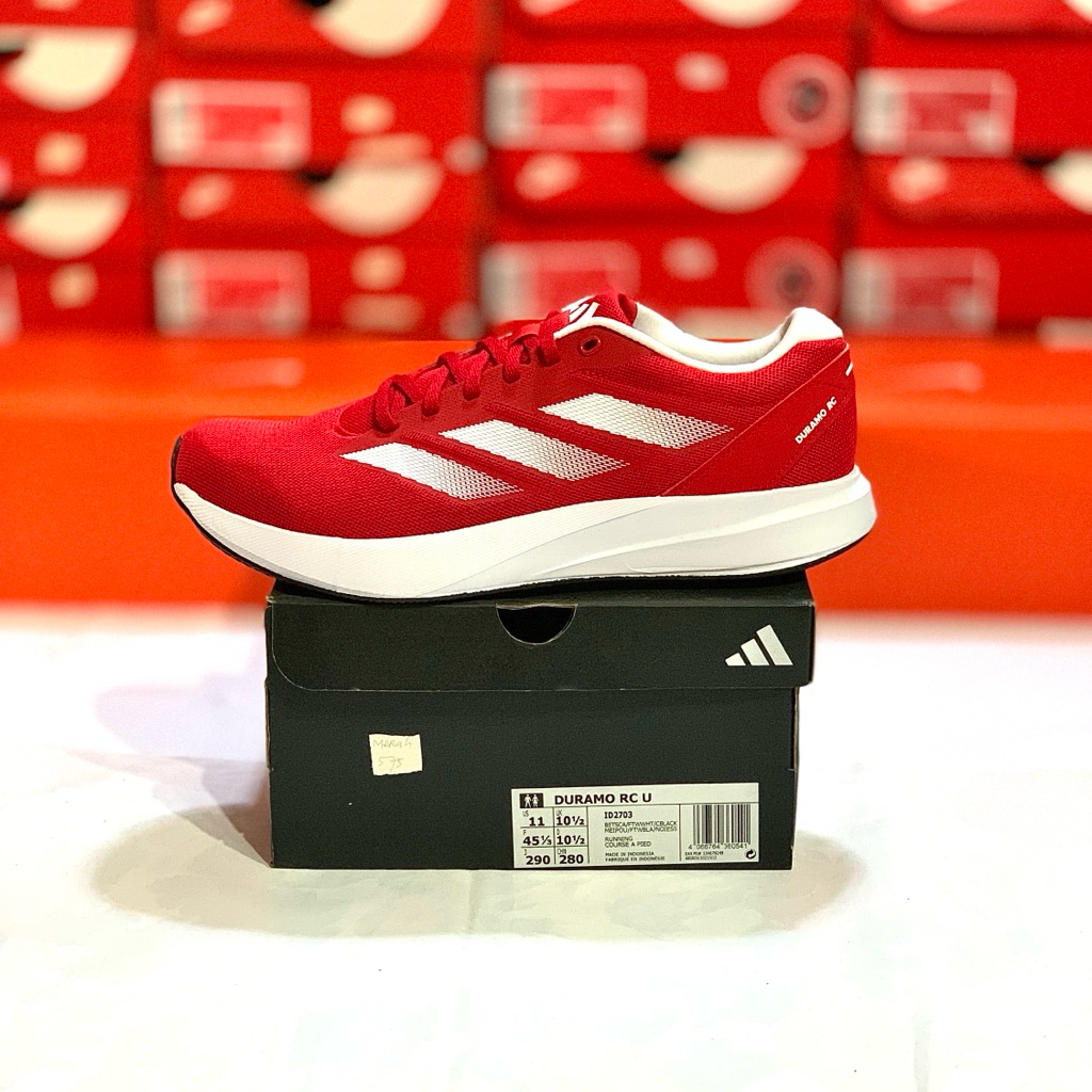 Jual size 45 SEPATU PRIA ADIDAS DURAMO RC MERAH ORIGINAL RESMI (ID2703 ...