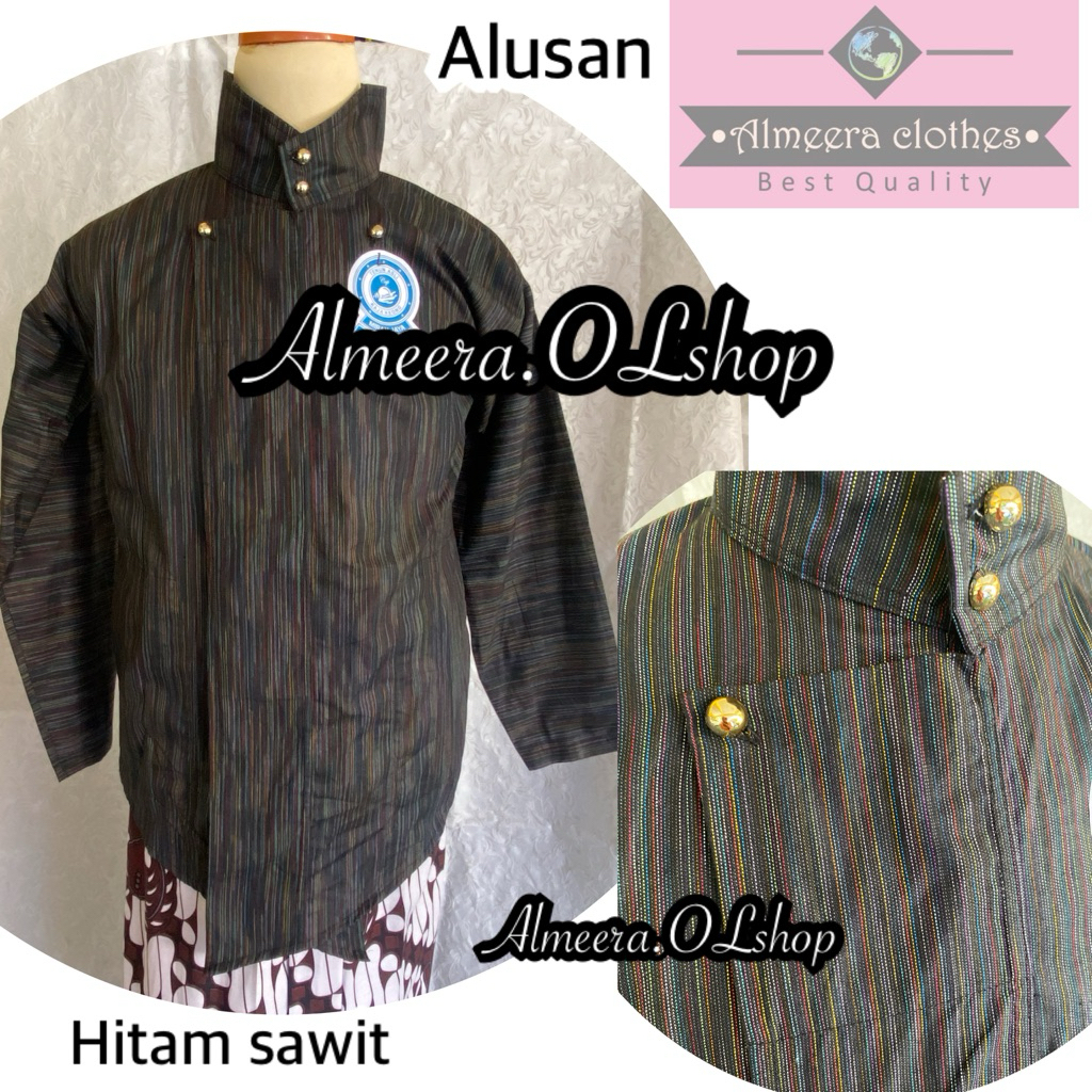Jual surjan alusan motif sawit hitam sorjan lurik raja keong istimewa ...