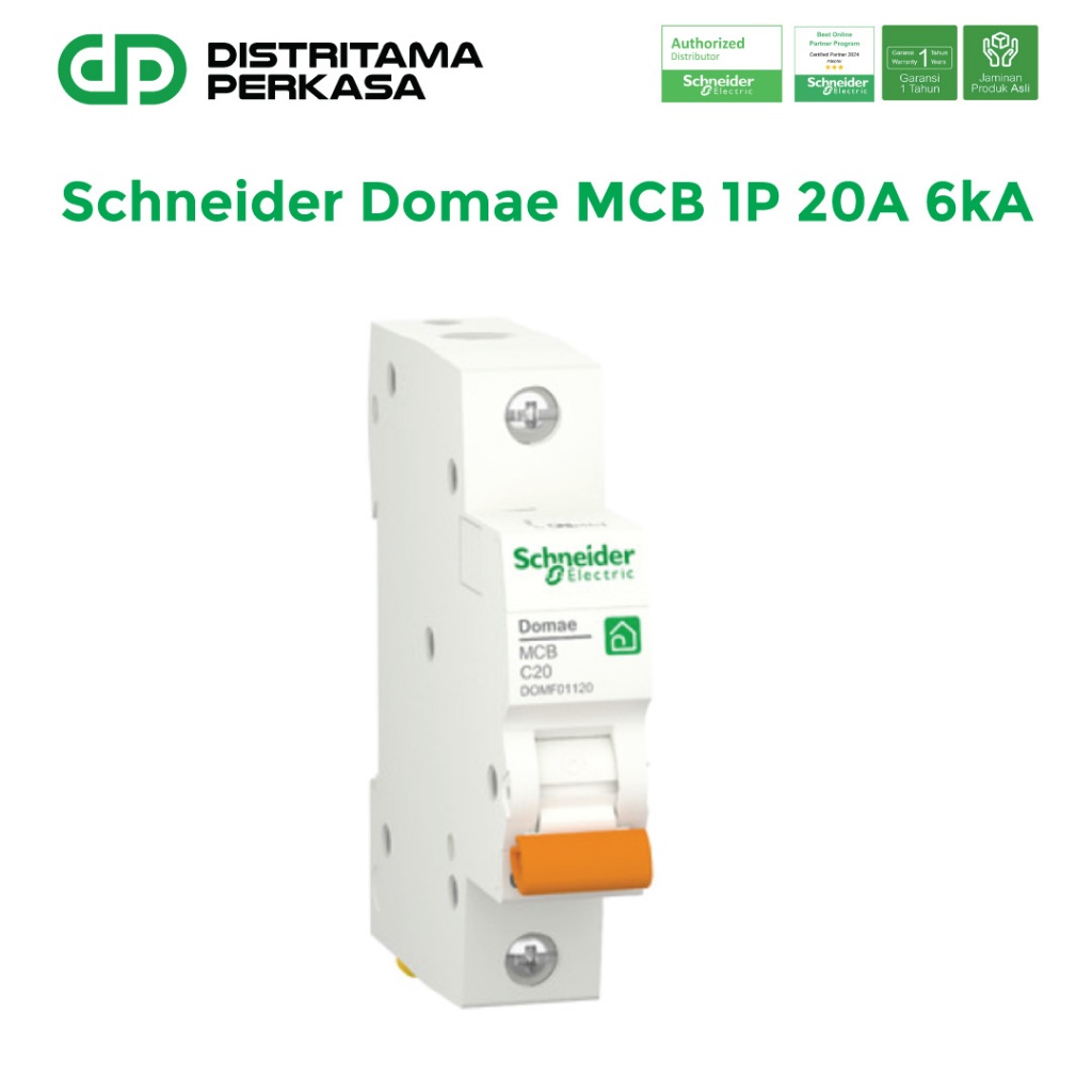 Jual Schneider Domae MCB 1P 20A 6kA - DOMF01120 | Shopee Indonesia