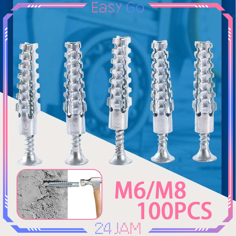 Jual 100set Angkur Baut Tembok Sekrup M6/M8 Expansion Anchor Wall ...