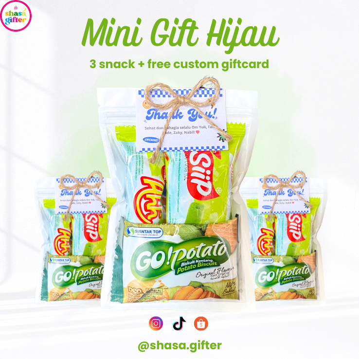Jual Mini Gift Snack Hijau untuk Afeksi UTS, UAS, Kuesioner, Ulang ...