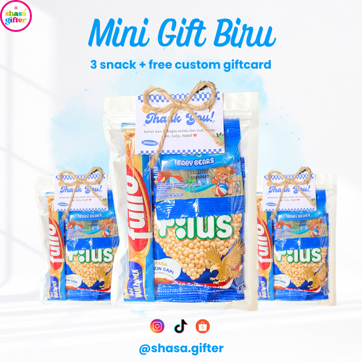 Jual Mini Gift Snack Biru untuk Afeksi UTS, UAS, Kuesioner, Ulang Tahun ...