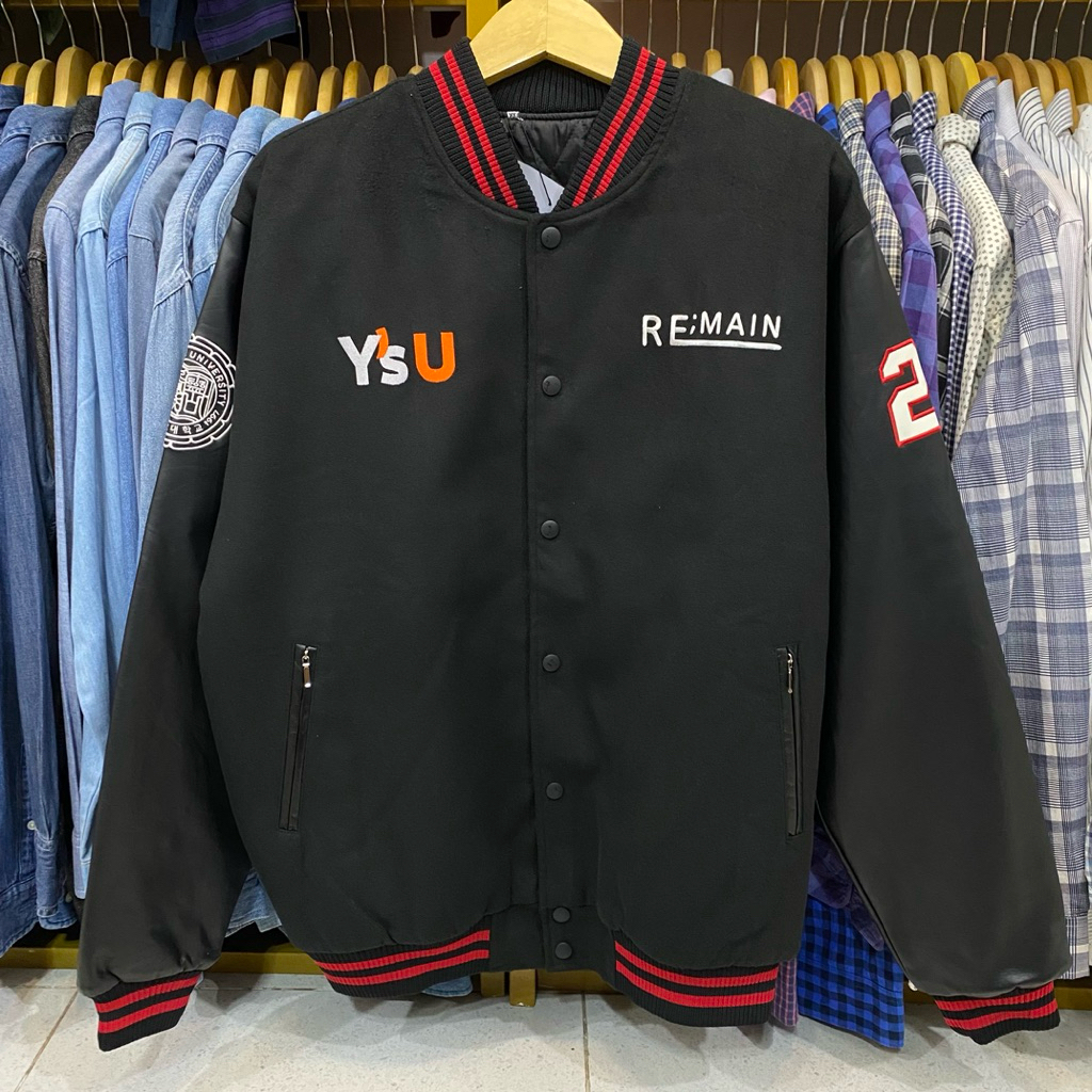 Jual Varsity University leather jacket | Shopee Indonesia