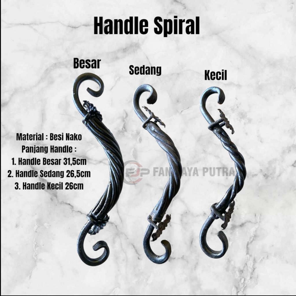 Jual Handle Spiral Handle Pintu Pagar Besi | Handel Pintu Besi | Handel ...