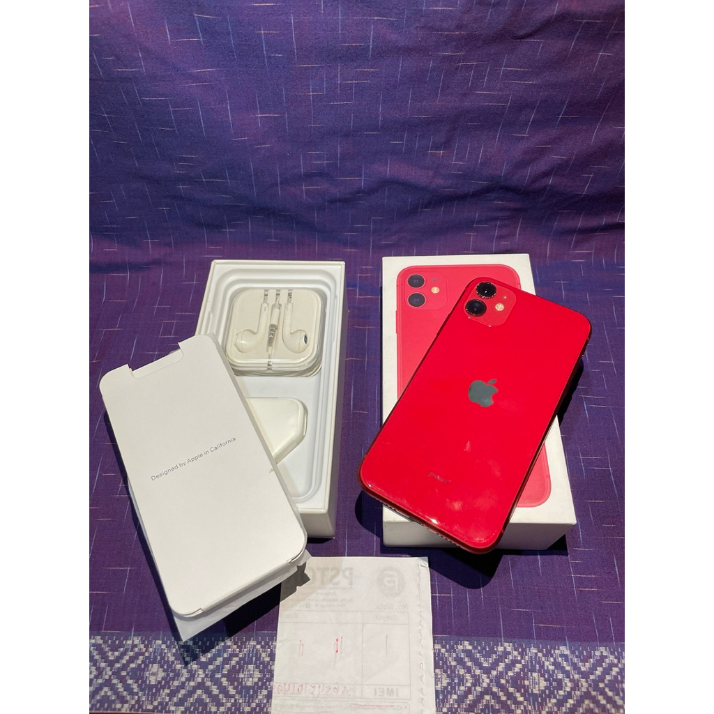 Jual IPHONE 11 64GB EX INTER RED MERAH FULLSET SECOND | Shopee Indonesia