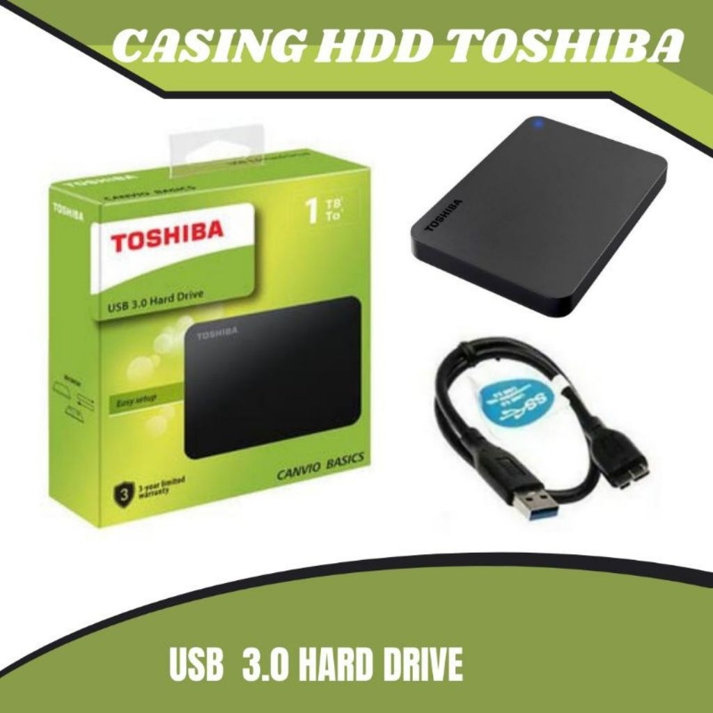 Jual Casing Hardisk External Toshiba USB 3.0 HDD PC SSD Enclosure Case ...
