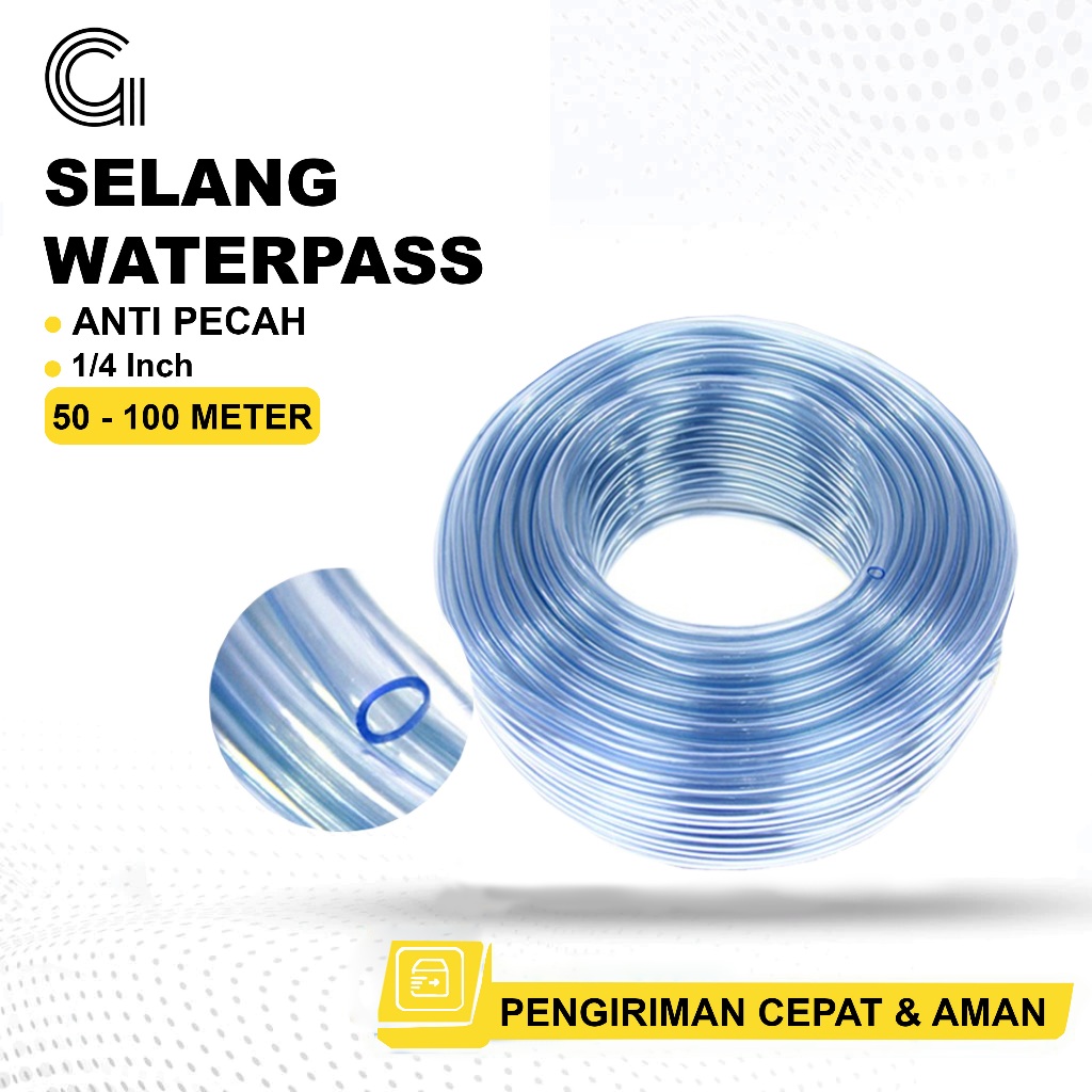Jual SELANG GEMUK Selang Air 1/4 Inch 100 Meter Selang Air Waterpass Selang Timbang Selang ...