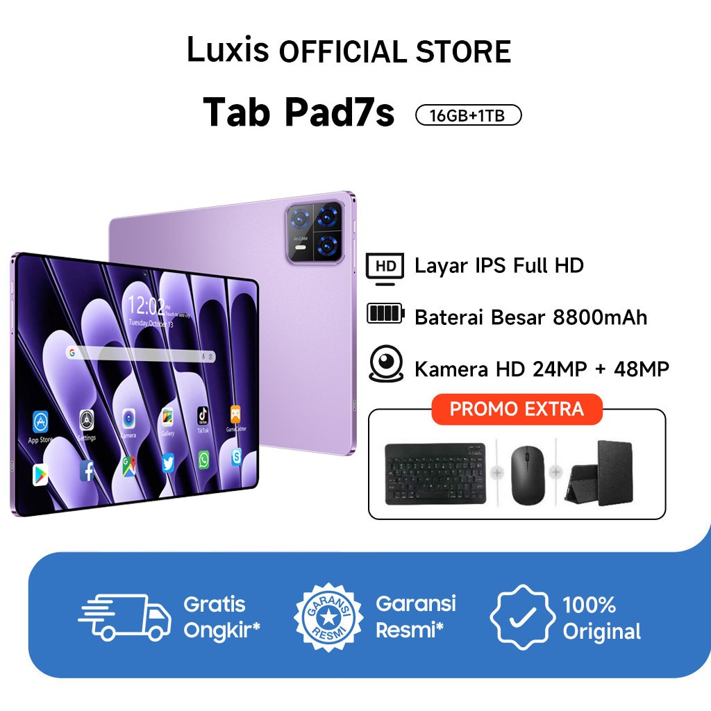 Jual [Bisa COD]Tablet Pad 7S 11.6 inch (16GB+1024GB) IPS Tablet Murah ...