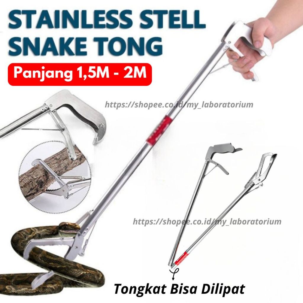Jual Snake Catcher Stick Stainless Penjepit Penangkap Ular Anti Sentuh ...