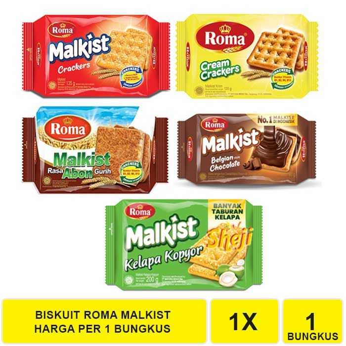 Jual ROMA MALKIST Biskuit All Varian Rasa | Shopee Indonesia
