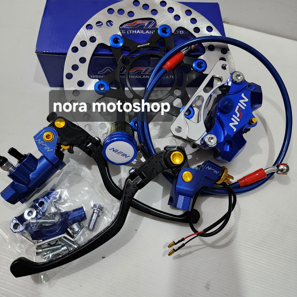 Jual Paket master rem set kiri kanan kaliper NS plus breket untuk motor ...