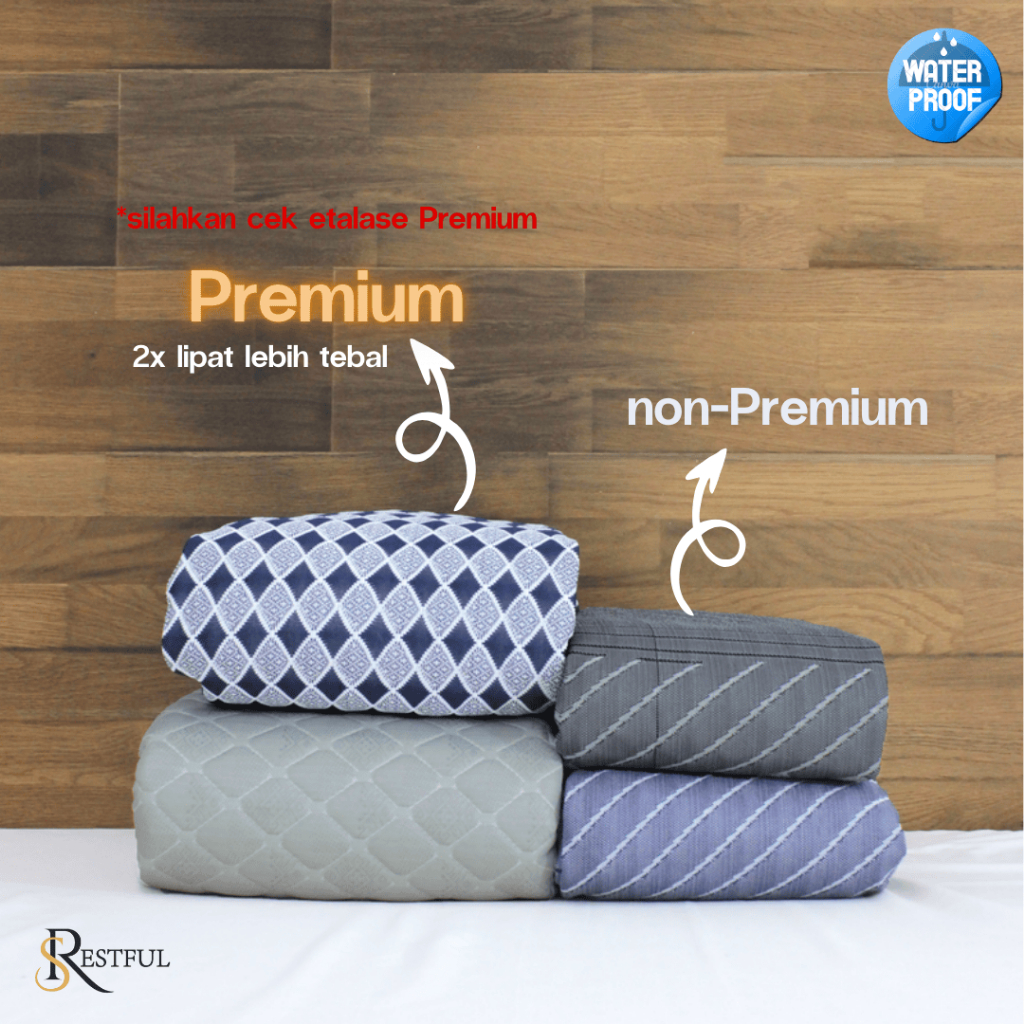 Jual Mattress Protector Waterproof Restful non-Premium/Pelindung Kasur ...