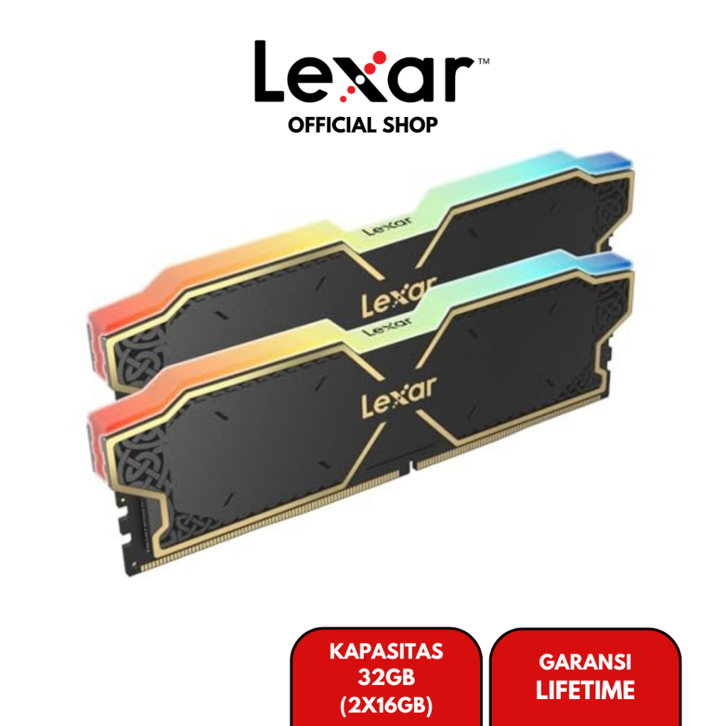 Jual Lexar RAM Memory Thor RGB DDR5 PC48000 6000Mhz 2x16GB - 32GB ...