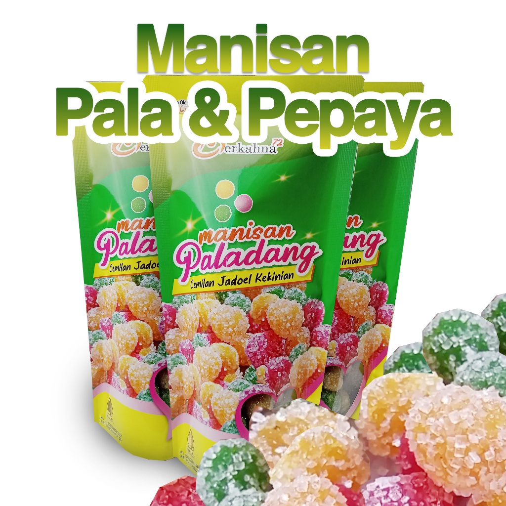 Jual Manisan Buah Pala dan Pepaya 200g | Manisan Paladang | Manisan ...