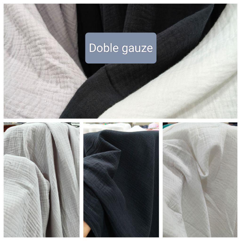 Jual kain katun doble gauze/katun muslin/cotton foam(harga 0.5mtr/50cm ...