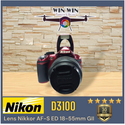 Jual Kamera D3100 Camera DSLR Nikon D3100 Lensa kit DX AF-S 18-55mm Merah | Shopee Indonesia