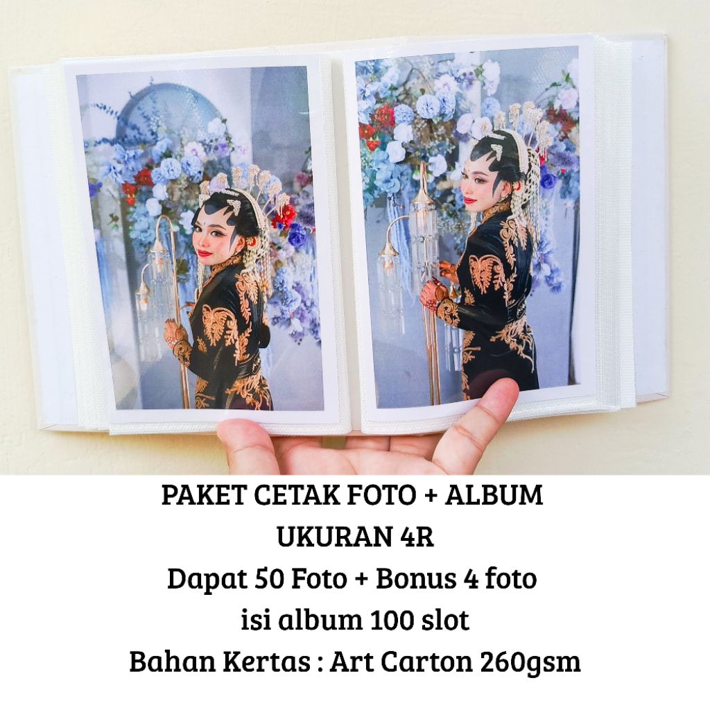 Jual Paket cetak foto + album ukuran 4R ( 50foto +bonus 4 foto ...