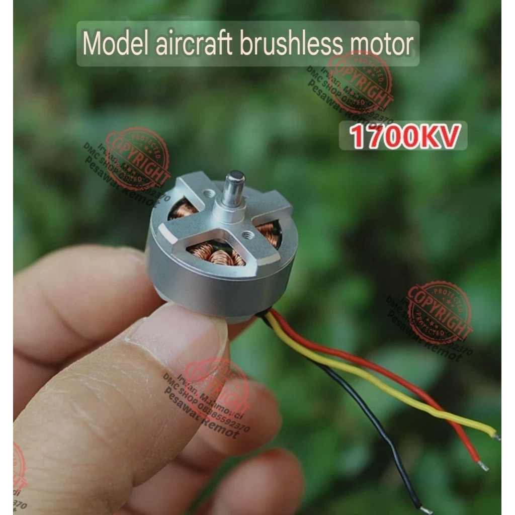 Jual Motor Brushless 2s 3s 7.4V - 12V 1806 1700KV RC Pesawat | Shopee ...